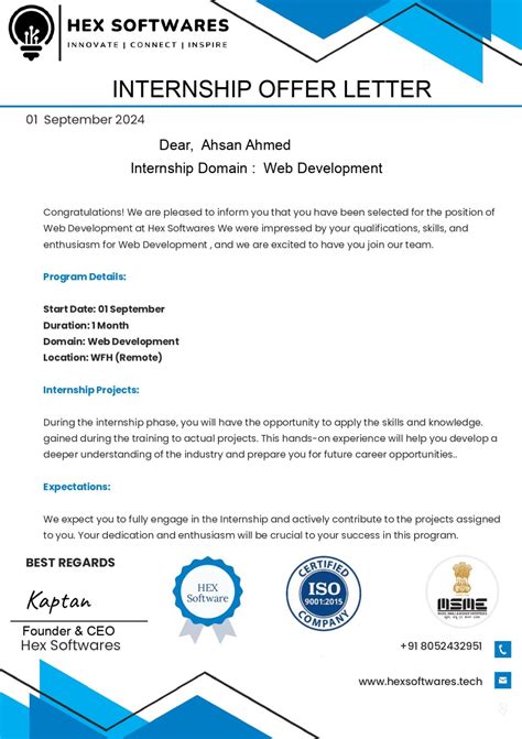 Ahsan Ahmed On Linkedin Webdevelopment Internship