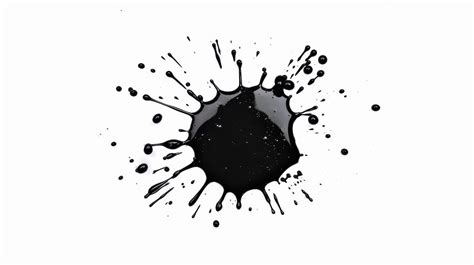 A Bold Black Ink Blob Spot Set Against A White Backdrop Perfect For Design And Artistic Projects