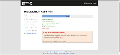 Error During Installation Of Prestashop 814 Installing Prestashop