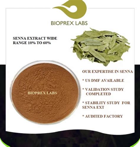 Cassia Angustifolia Senna Leaf Extract From Bioprex Labs Packaging