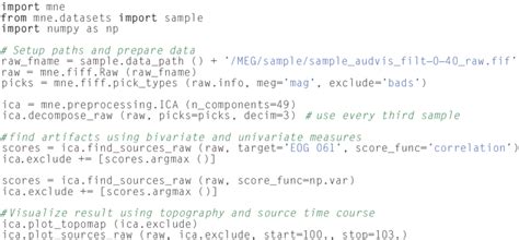 From Epochs To Ica Artifact Removal In Less Than 20 Lines Of Code Download Table