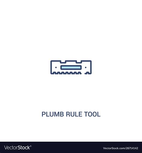 Plumb Rule Tool Concept 2 Colored Icon Simple Vector Image