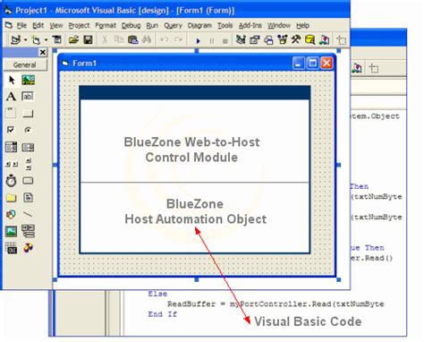 Embed The BlueZone ActiveX Control In A Visual Basic Form