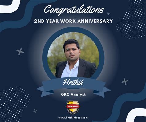 Briskinfosec Workanniversary Careergrowth Celebration Growth Gratitude Success