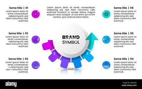 Infographic Template With Icons And 6 Options Or Steps Gear Can Be Used For Workflow Layout