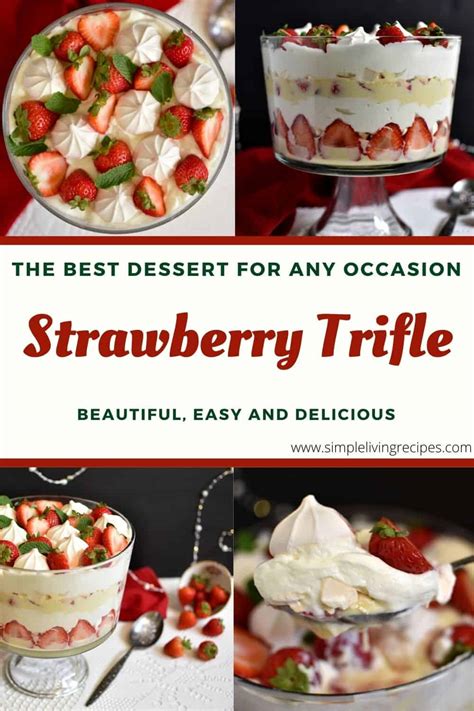 Strawberry Trifle With An Easy Special Custard Simple Living Recipes