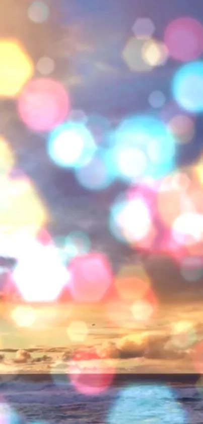 Colorful Bokeh Beach Sunset Free Download
