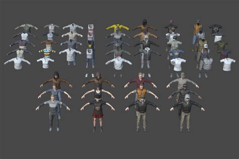 Npc Casual Set 01 3d Humanoids Unity Asset Store