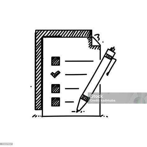 Evaluation Line Icon Sketch Design Pixel Perfect Editable Stroke