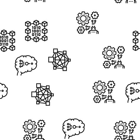 Neural Network And Ai Vector Seamless Pattern 10143163 Vector Art At