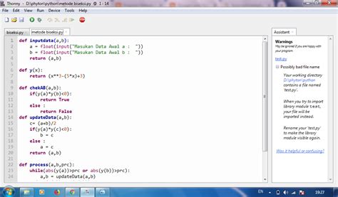 Putriblogs Metode Biseksi Dan Metode Tabulasi