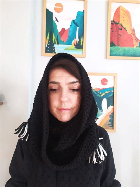 Handmade Black Snood Wednesday Addams Inspired Snood Enids Etsy