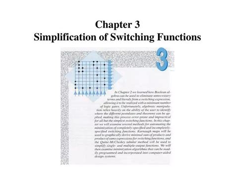 ppt chapter 3 simplification of switching functions powerpoint