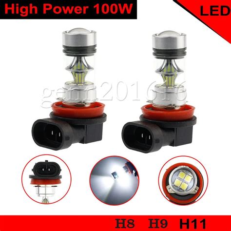 H Fog Light Bulb W LM K White Car Drive Daytime Running