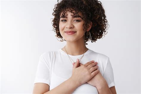 Free Photo My Heart Skips Beat Attractive Glad Tender Curlyhaired