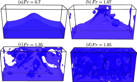 Snapshots Of The Liquid Sloshing At Different Fr Numbers A Fr 07