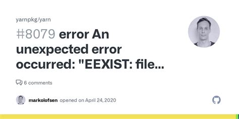 Error An Unexpected Error Occurred Eexist File Already Exists
