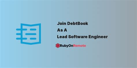 lead software engineer remote job at debtbook