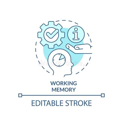 Working Memory Turquoise Concept Icon Stock Vector Illustration Of