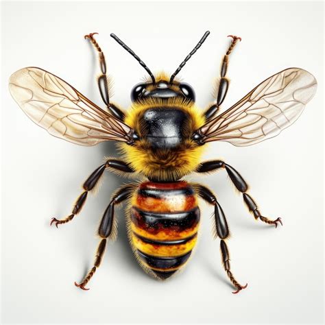 Premium Photo Watercolor Bee Illustration Generative Ai