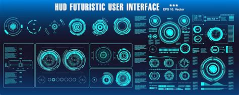 Scifi Futuriste Hud Tableau De Bord Afficher La Cible De Lécran De La