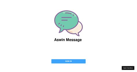 Aswin Message Codesandbox