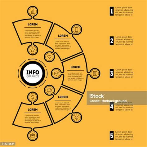 Infographic 기술 또는 교육 과정의 벡터 5 옵션 비즈니스 개념입니다 아이콘 집합을 사용 하 여 보고서의 일부입니다