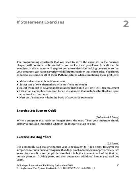 Fillable Online If Statement Exercises Fax Email Print Pdffiller