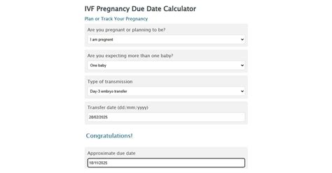 Ivf Pregnancy Due Date Calculator Medicinefiles