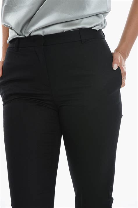 Fabiana Filippi High Waisted Slim Fit Pants With Ankle Slits Women
