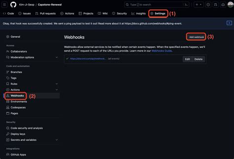 Discord Github Web Hook