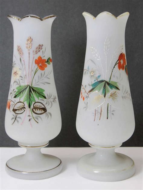 Sold At Auction Pair Antique English Bristol Glass Vases
