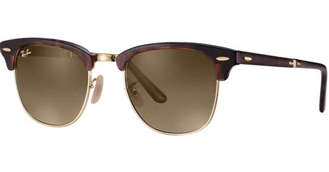 Ray Ban Clubmaster Folding Collection In Brown For Men Lyst