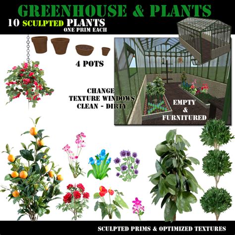 Second Life Marketplace Greenhouse And Plants