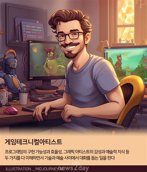 Ai의 Job카툰 게임테크니컬아티스트 프로그래밍과 그래픽 아트 간의 대화를 돕는 전문가