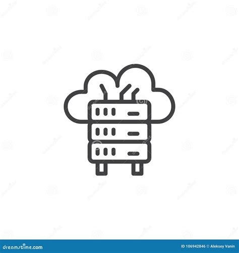 database line icon stock vector illustration of stroke 106942846