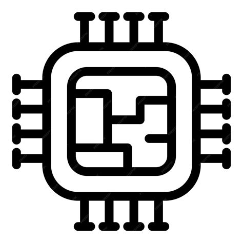 Premium Vector Microchip Icon Showing Semiconductor For Motherboard