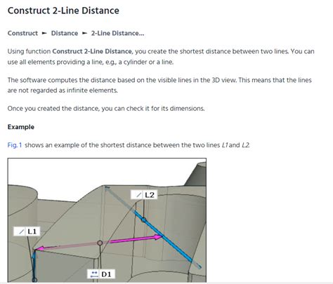 Construct 2 Line Distance 3D Inspection Mesh Editing ZEISS