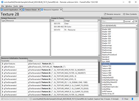 Viewing And Debugging Resources Tutorial Frame Profiler Usage Graphics