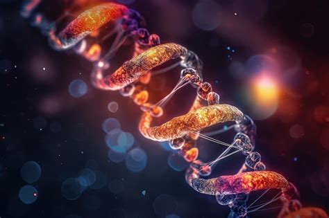 Premium Ai Image Illuminated Dna An Artistic Representation Of A Highly Detailed Molecule