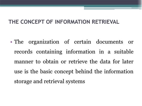 Ppt Information Storage And Retrieval Systems Powerpoint Presentation Id2628029