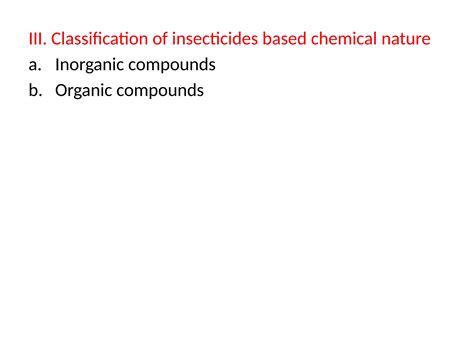 Insecticides Classification Mode Of Action Pptx
