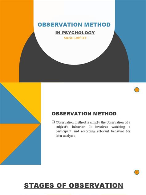 Observation Method Pdf Observation Psychology