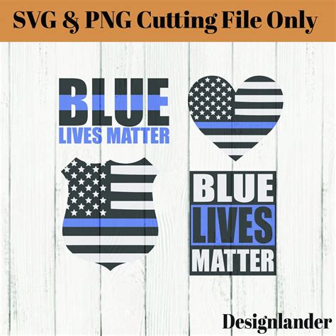Blue Lives Matter Svg And Png Etsy