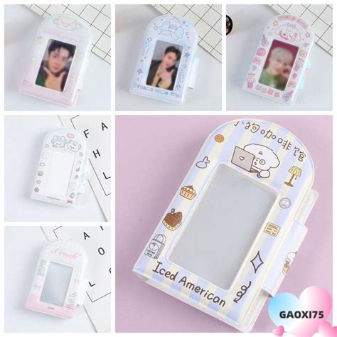 อัลบั้มผู้ถือบัตร Goox75 สมุดสะสมการ์ดไอดอลการ์ตูนขนาด 3 นิ้ว ของขวัญจัดภาพ Pvc ขนาดเล็ก