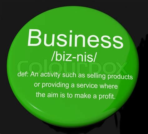 Business Definition Button Showing Stock Image Colourbox