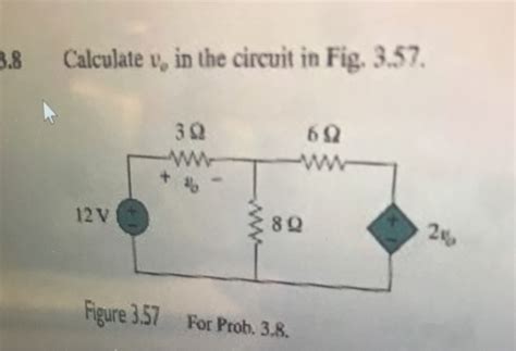 Solved Calculate v in the circuit in Fig Ω Chegg com