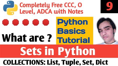 Sets In Python In Hindi Sets Tutorial In Python Python Set Tutorial