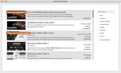 Coreldraw Hilfe Erwerben Von Anwendungen Plugins Und Inhalten