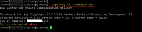 Reset Hp Ilo Password From Esxi Server Vgeek Tales From Real It